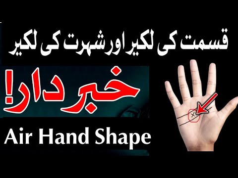 Palmistry Institute: Air Hand, Qismat Ki Lakeer Aur Shohrat Ki Lakeer Ki Mukammal Wazahat