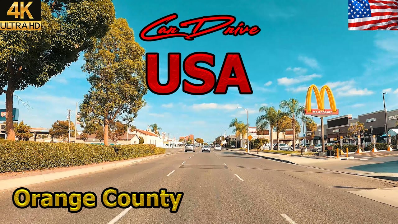 CALIFORNIA CAR DRIVE - Katella Avenue in Orange County - Driving around ...