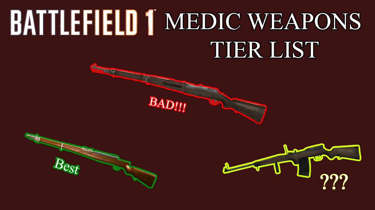 Battle field one medic weapons tier list - YouTube