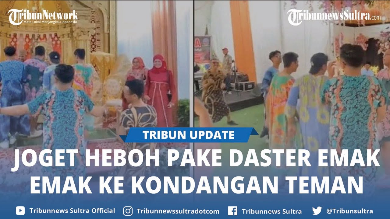 Bikin Heboh Pesta! Sekumpulan Pria Datang Kondangan Pakai Daster Emak ...