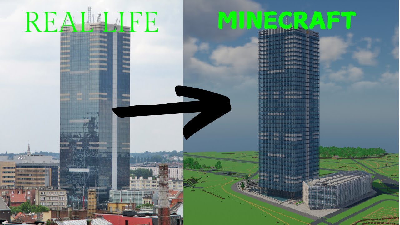 Minecraft Real-Life 1:1 Scale European Skyscraper Build - Timelapse ...