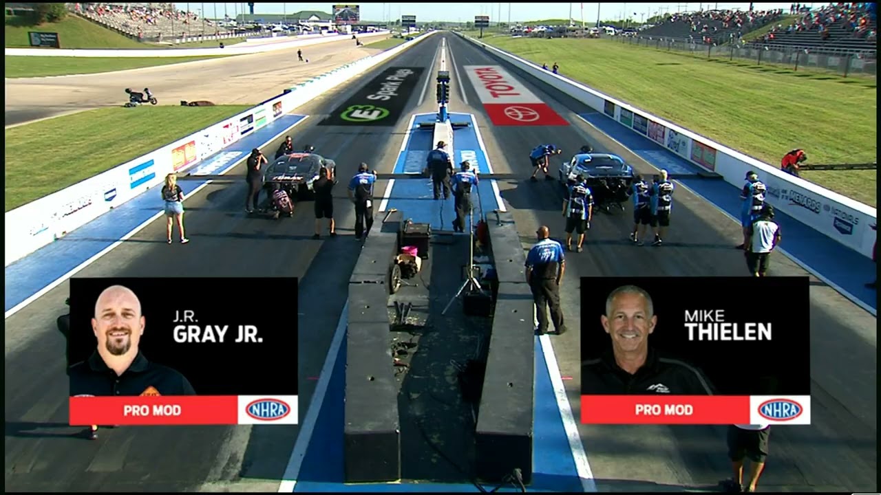 Mike Thielen, JR Gray Jr, Pro Mod Qualifying Rnd 2, Menards Nationals ...