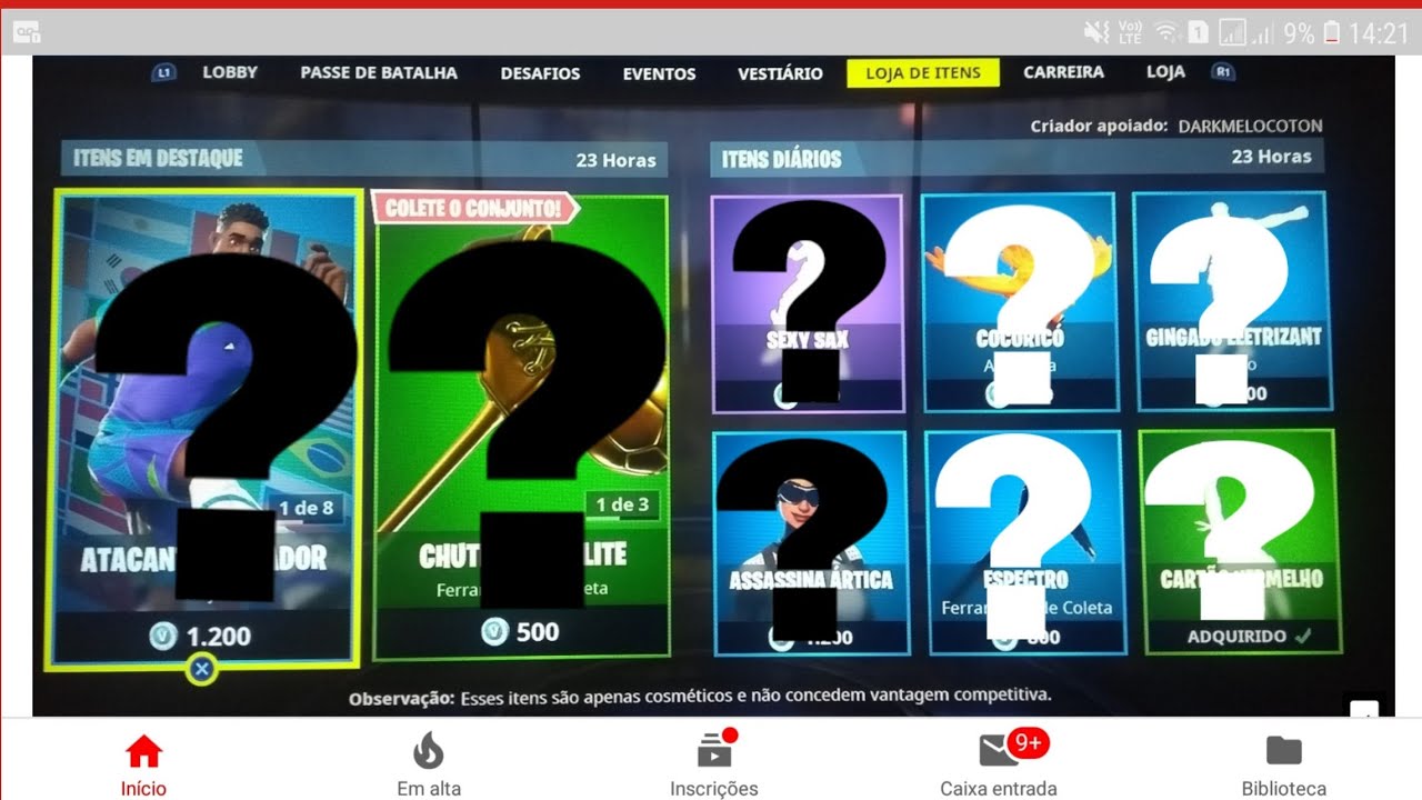 Livezinha fortinite top e atualização da loja fortine - YouTube