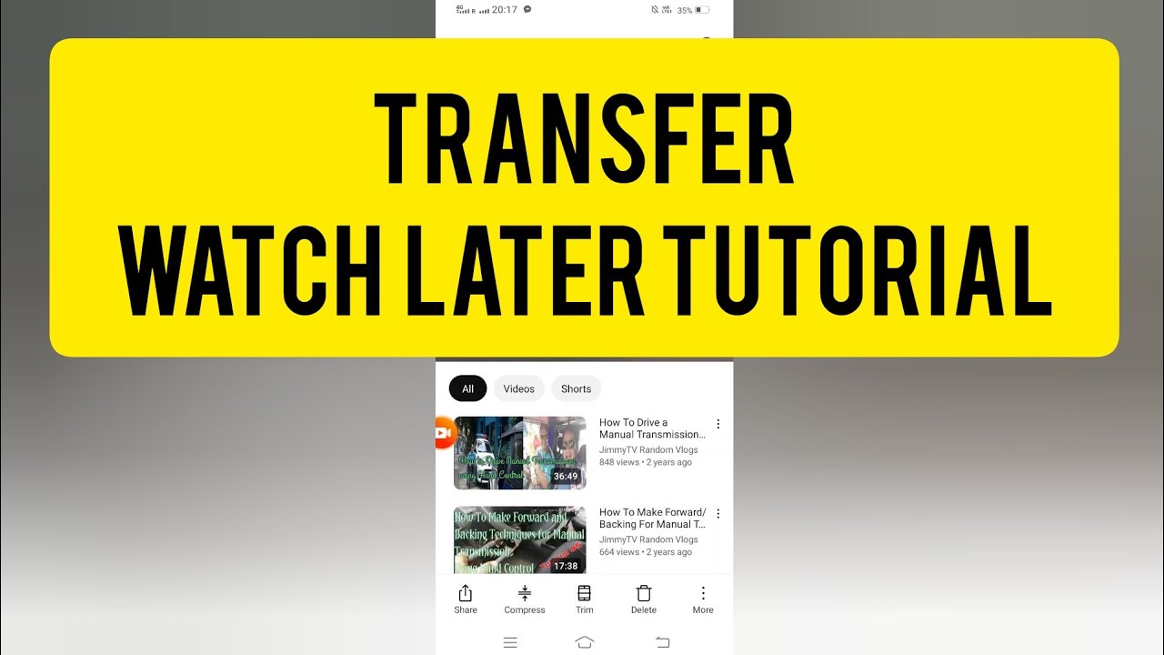 Transfer to watch later tutorial (new version) - YouTube