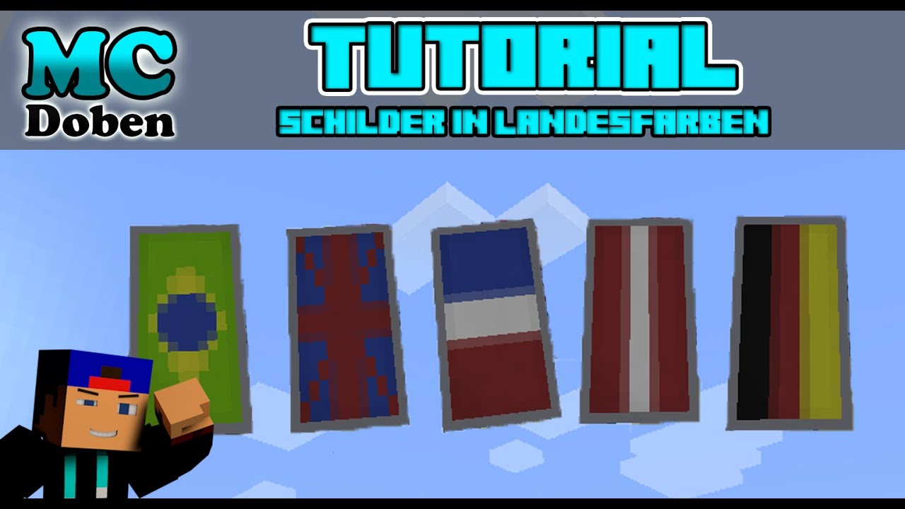 Minecraft 1.9 Tutorial - Schilder in Landesfarben - YouTube