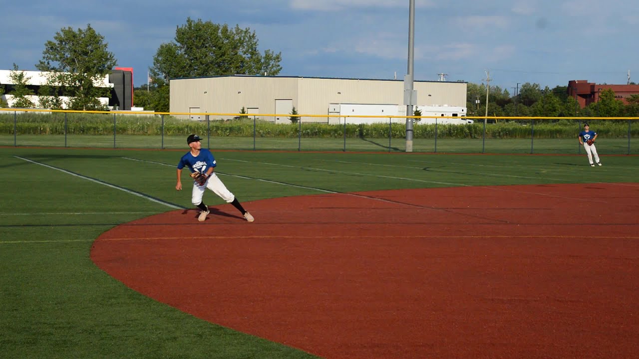 Fielding - shortstop - going back on a fly ball and a force play from ...