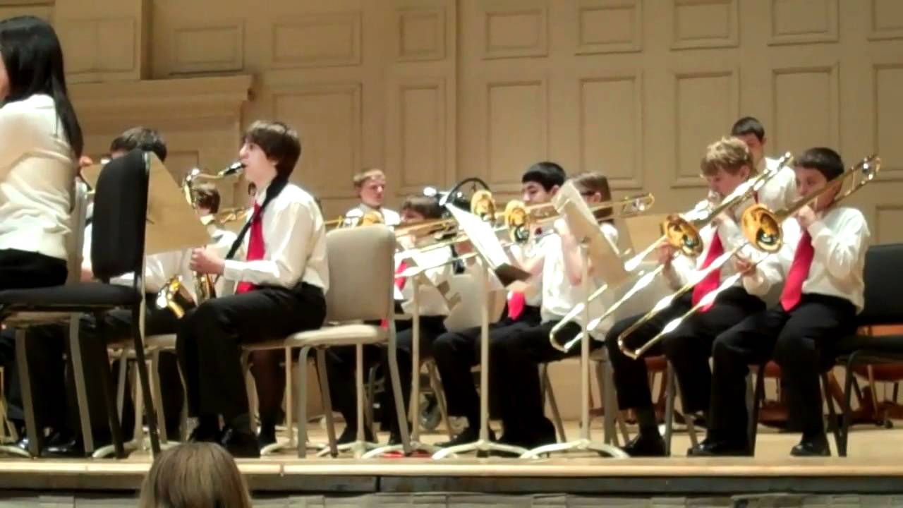 Gibbons Middle School Wind Ensemble Symphony Hall Part 2: "Rain" - YouTube