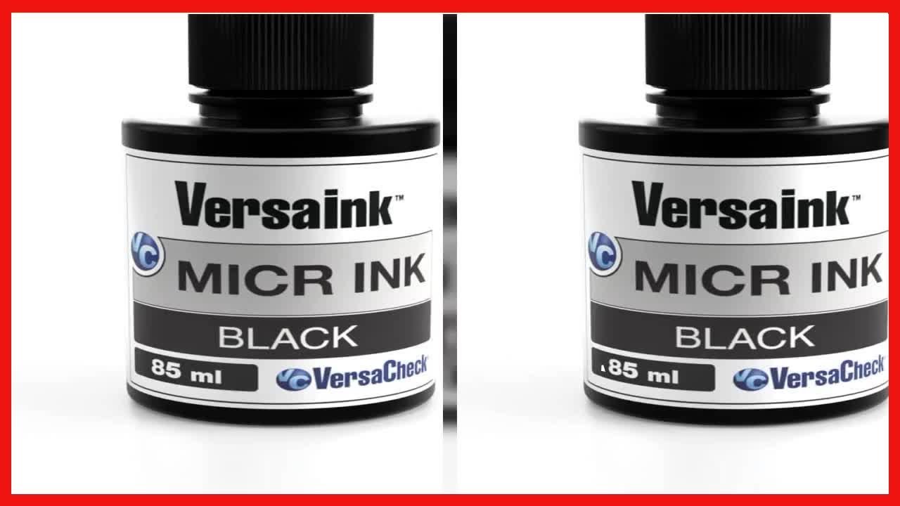 VersaInk-Nano Black MICR Ink -85ml – Magnetic Ink for Check Printers ...