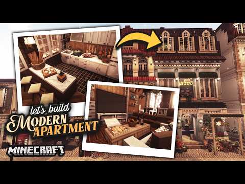 Building a Modern Apartment Interior 🌿🛏️┊Minecraft with Cocricot Miniaturia Mods