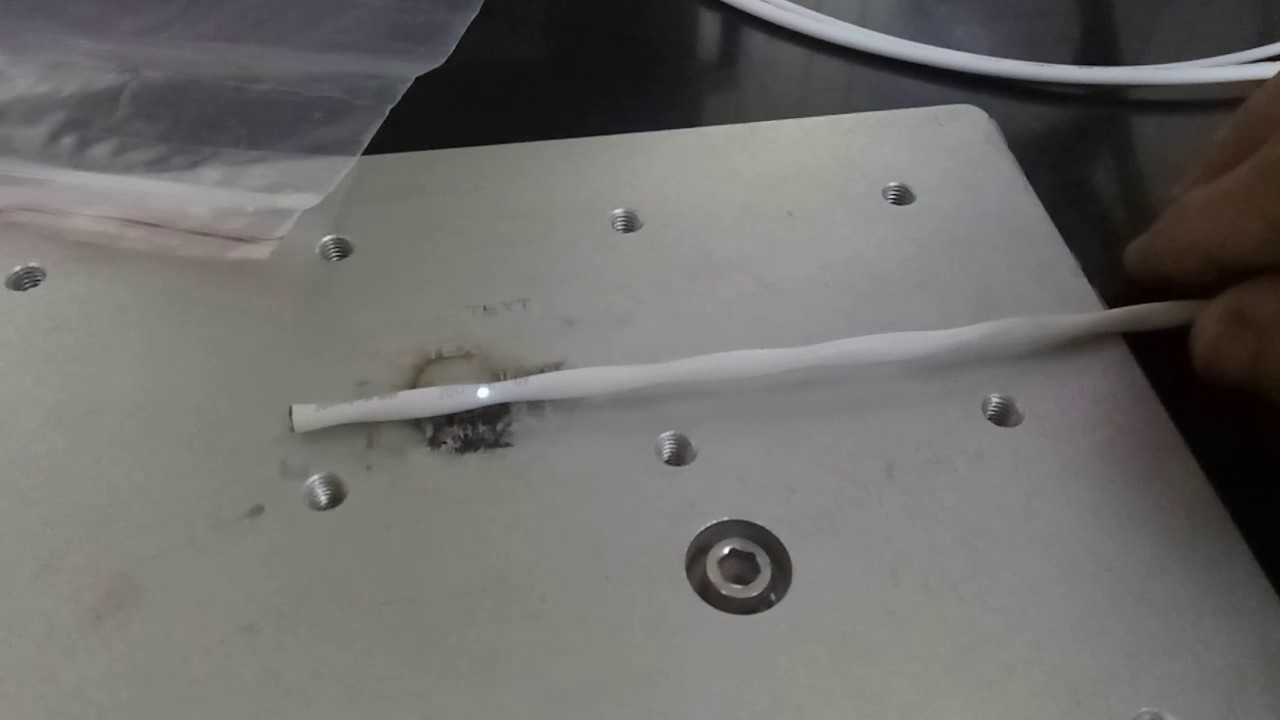 laser marking engraving on cable ,electric wire by UV laser marking ...