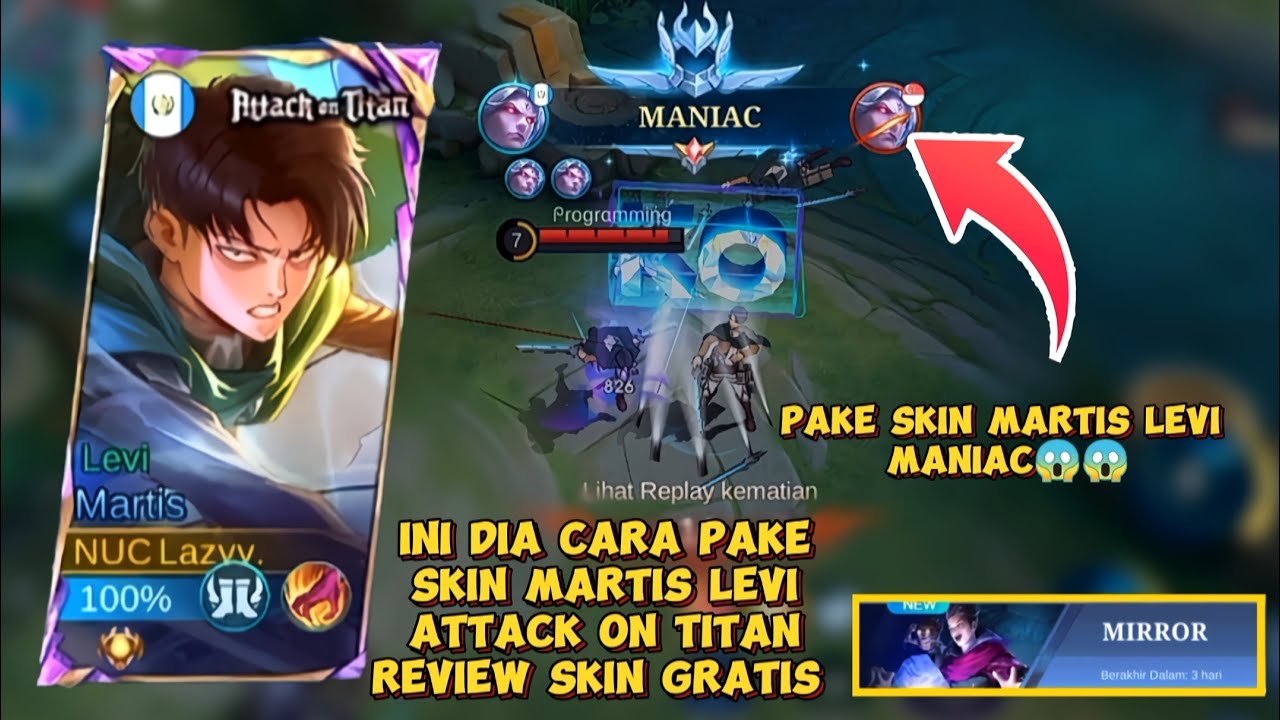 The Best Gameplay Martis Levi | Ini Dia Cara Review Skin Martis Levi ...