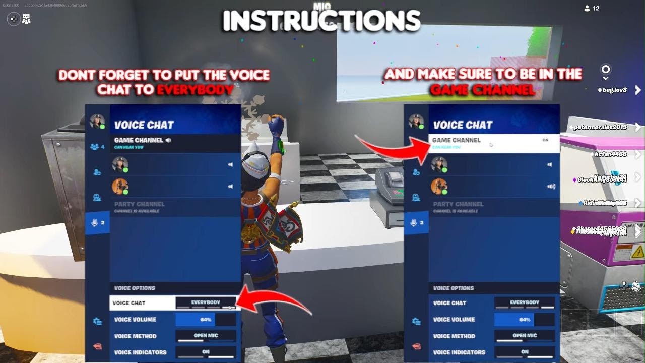 Fortnite working at mic up - YouTube