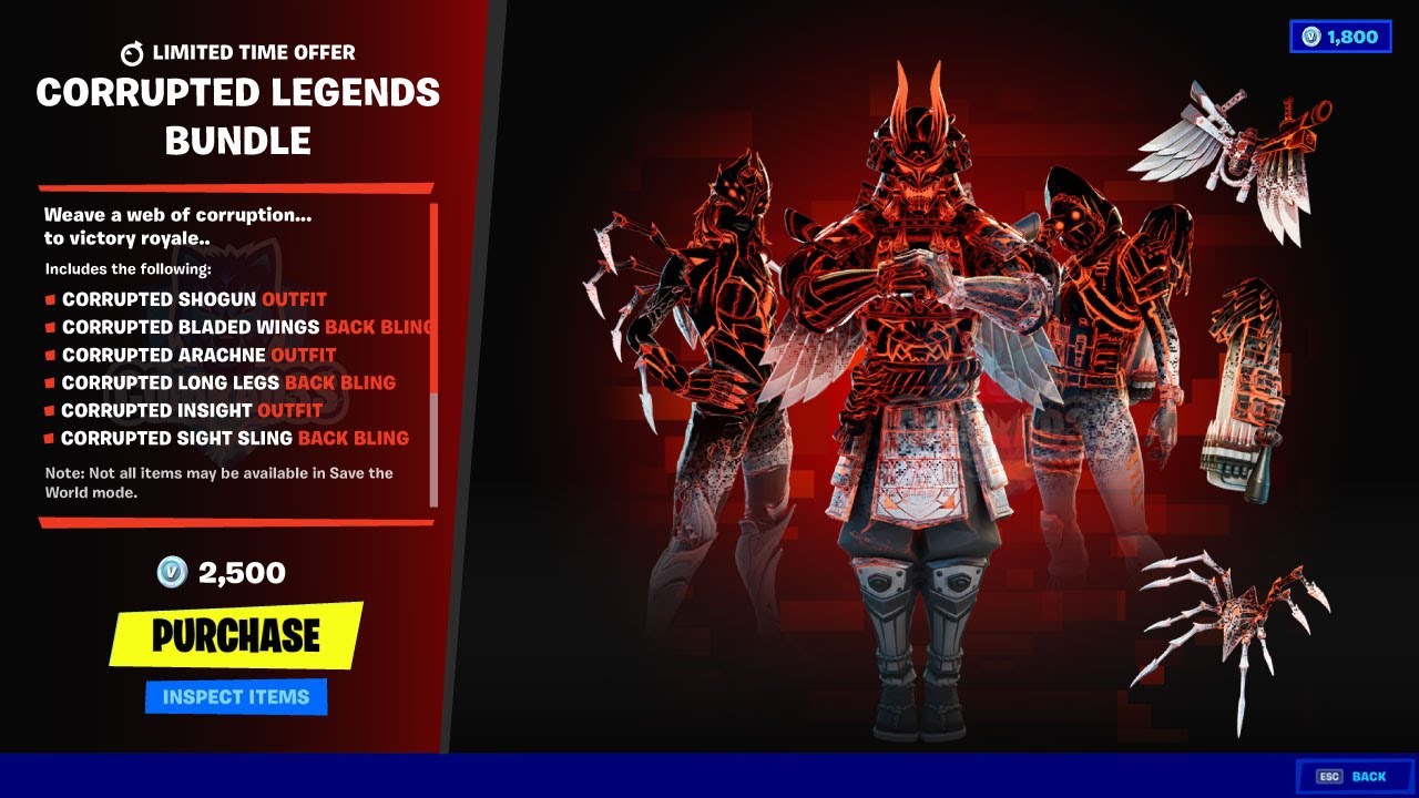 Corrupted Legends Bundle - Corrupted Shogun, Corrupted Arachne and ...