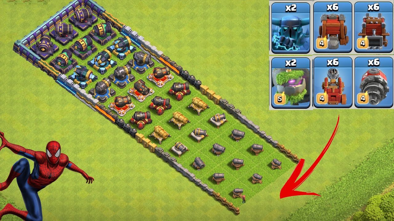 Machines vs Every level cannon base formation - YouTube