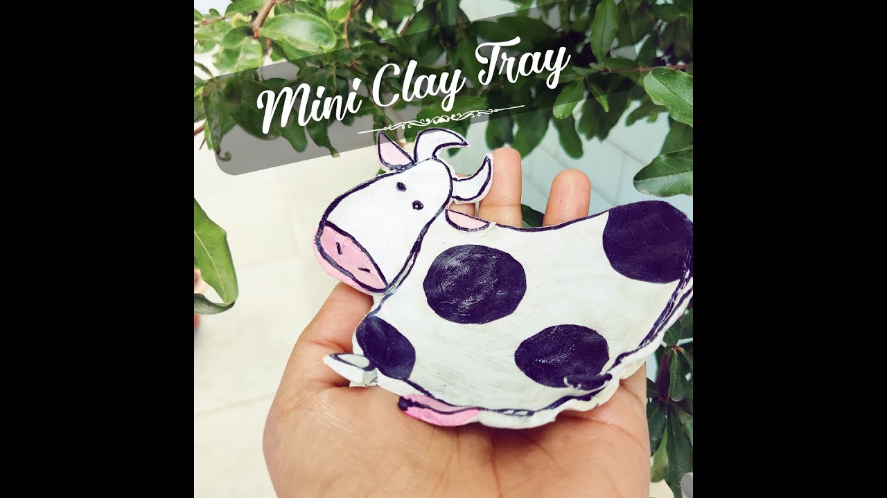 How to make a Clay Tray | Air Dry Clay | DIY | Mini Clay Tray ...