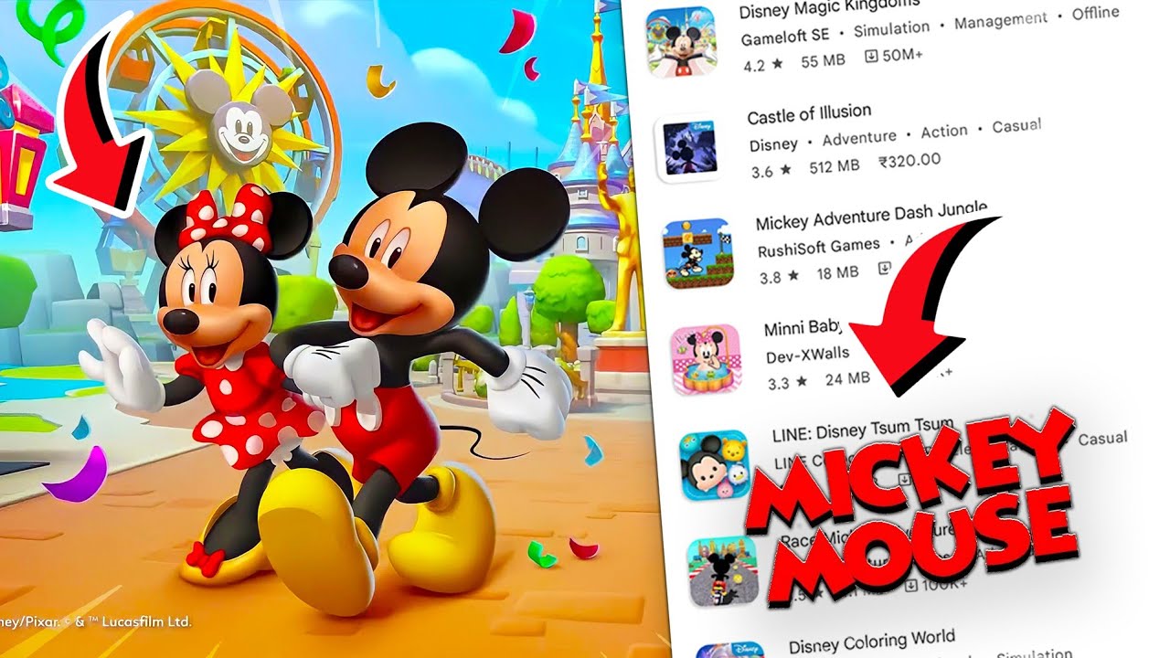 BEST Mickey Mouse games Ever || Playing Funny Mickey Mouse games 😂 ...