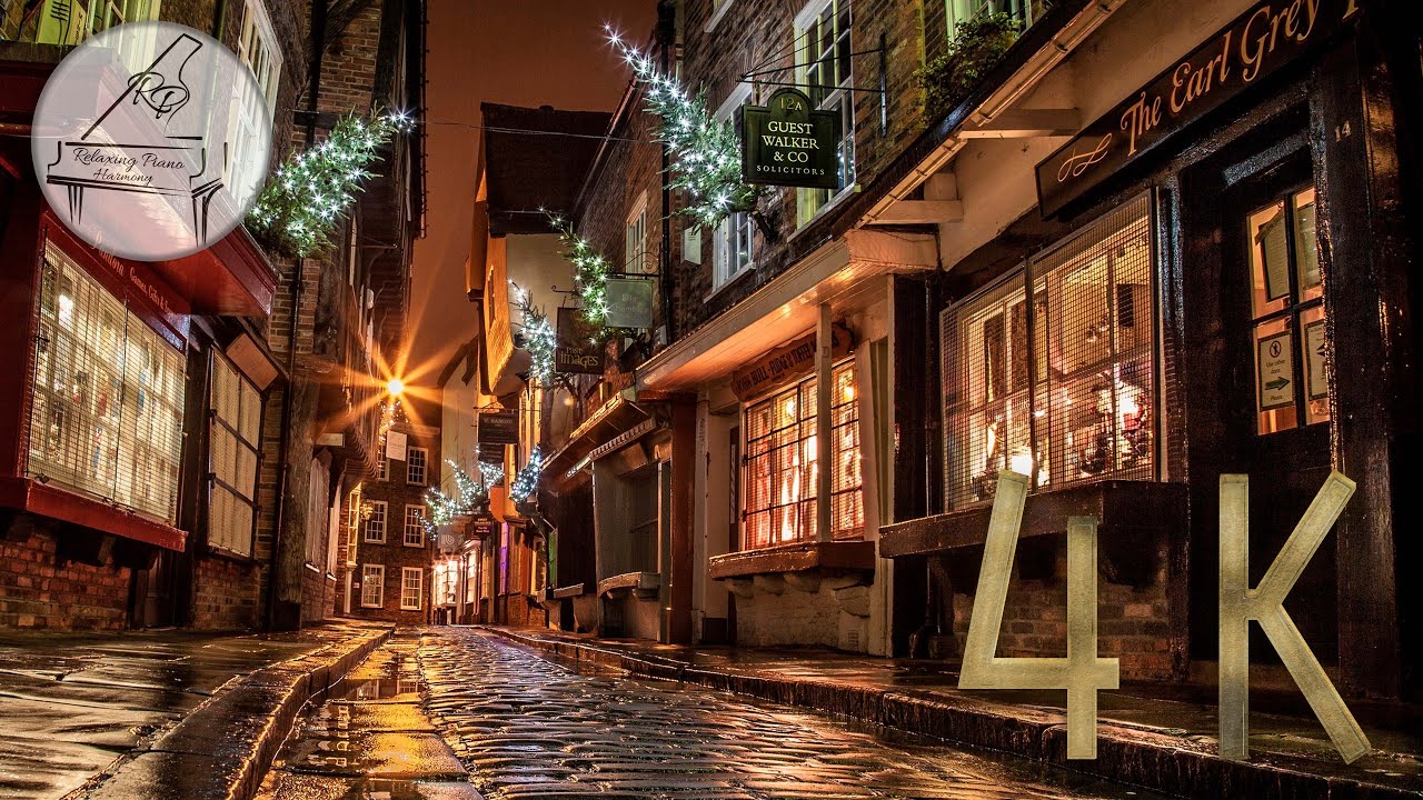 Cozy Street Ambience with Rain Sound Relaxing Piano Jazz Music ...