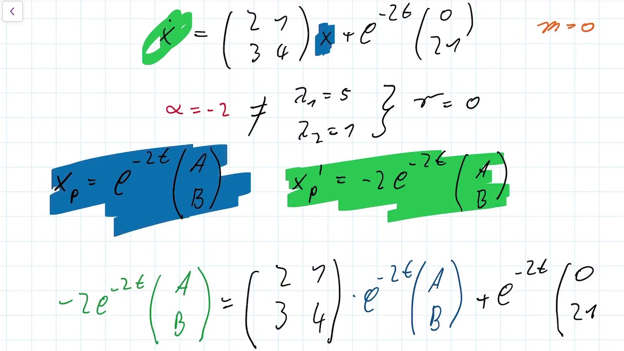 Inhomogenes lineares DGL-System - YouTube