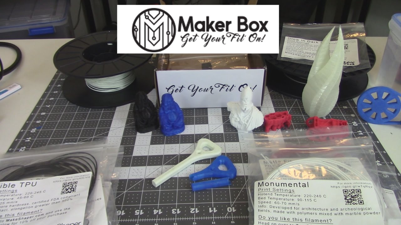 Maker Box - So much 3D Printer Filament! - YouTube
