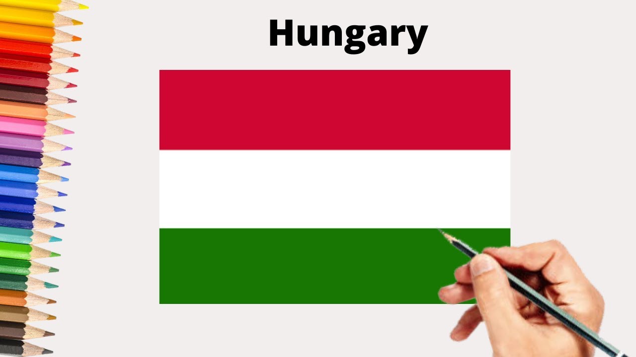 How to draw Hungary flag easy step by step | Drawing Flag of Hungary ...