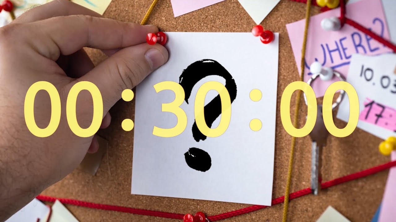 30 MINUTES DETECTIVE TIMER | ESCAPE ROOM TIMER | ESCAPE ROOM MUSIC ...