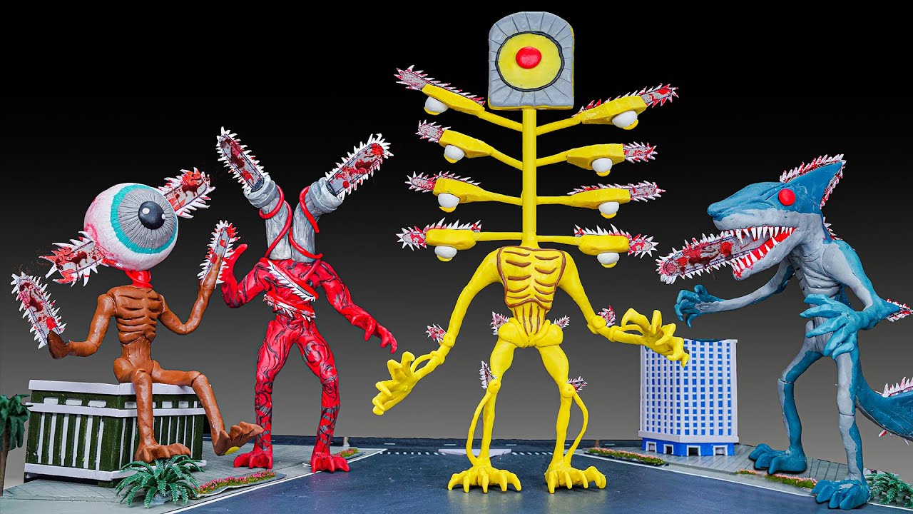 😱 All SIREN HEAD + CHAINSAW MAN ( Light Head Gold ,Eye Head,Pipe,Shark ...