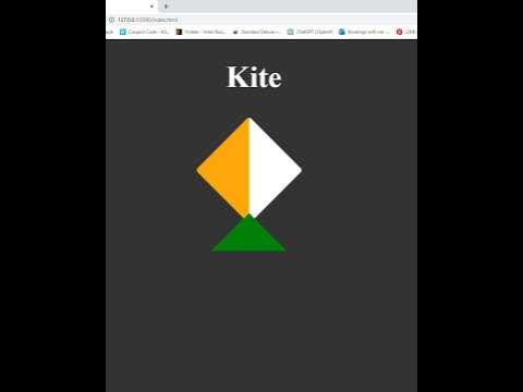How to create kite using html |css tutorial for beginners using VSCode IDE 2023#shorts #coding ...