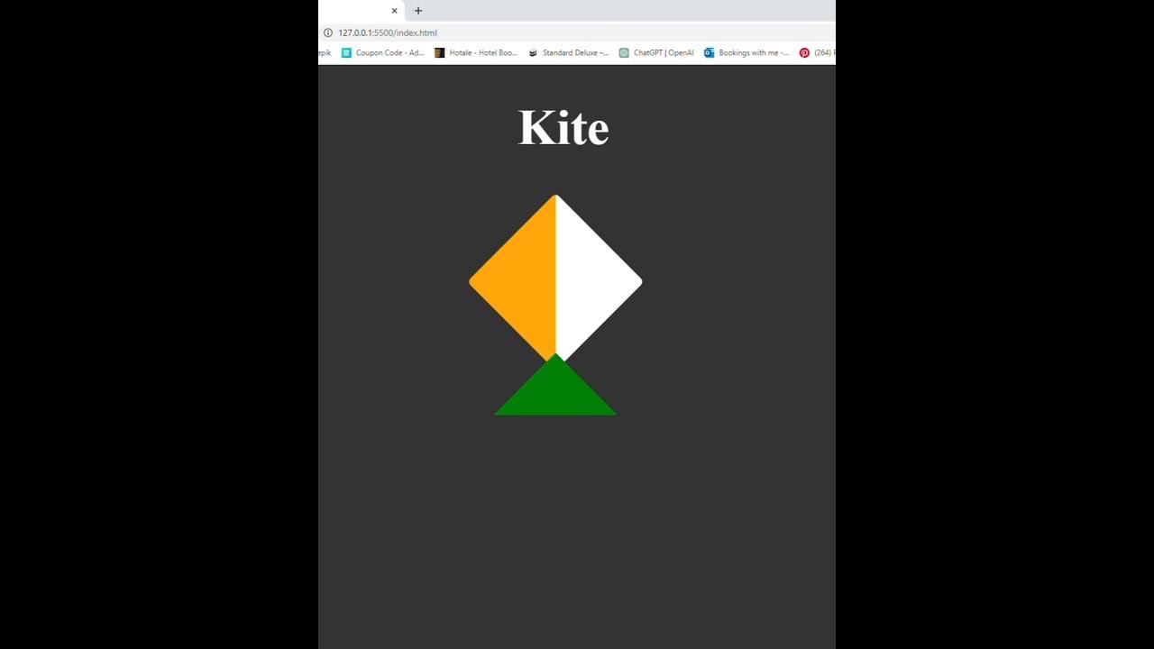 How To Create Kite Using Html Css Tutorial For Beginners Using Vscode Ide Shorts Coding Youtube
