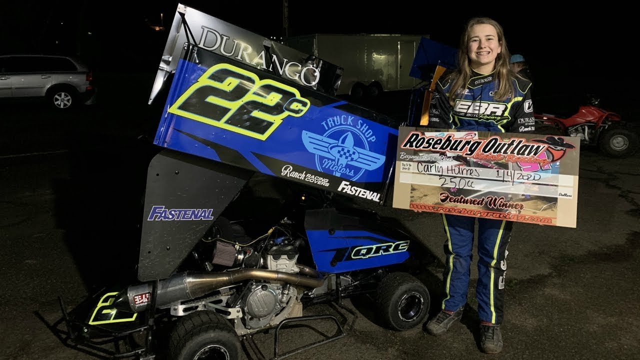 Carly Wins Her First Outlaw Kart Race of 2020! - YouTube