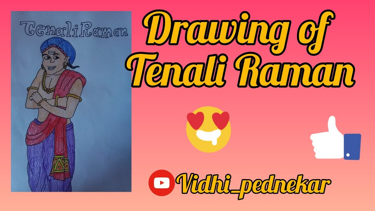 Drawing of Tenali Raman| Vidhi_pednekar - YouTube