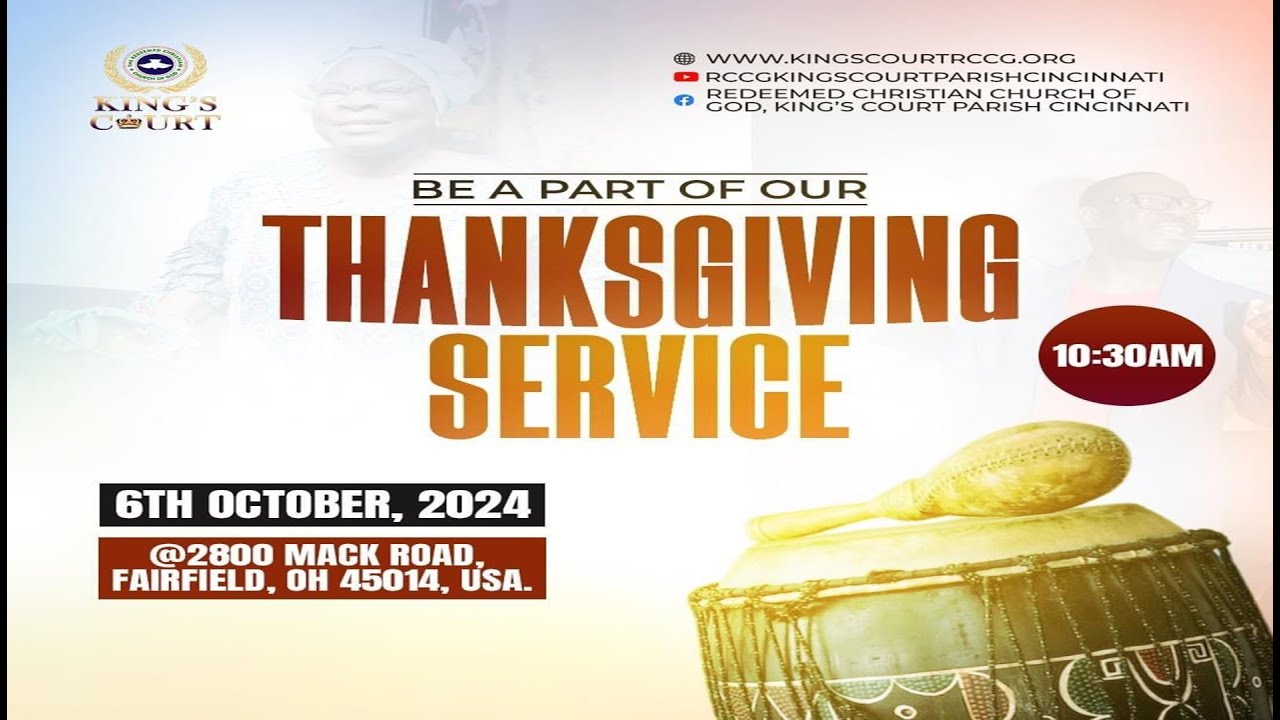 THANKSGIVING SUNDAY || CELEBRATION SERVICE || OCTOBER 6TH, 2024 - YouTube