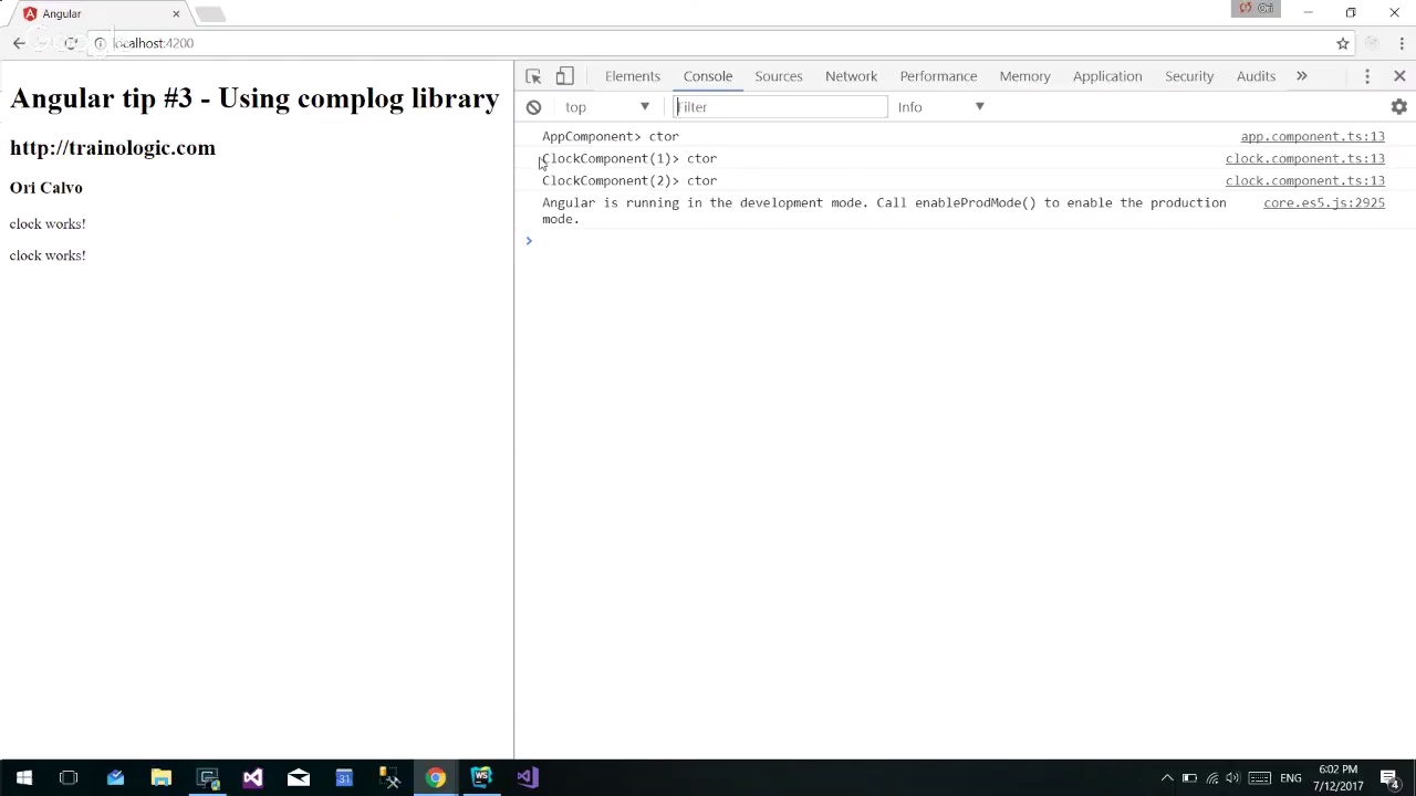 Angular tip #3 - complog library - YouTube