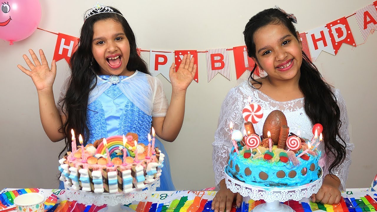 Shfa and her Birthday Party Day with CAKE - YouTube