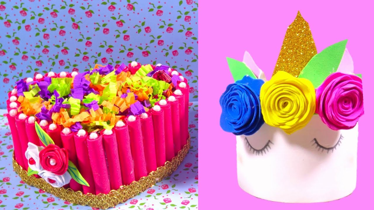 EASY WAYS TO CARDBOARD CAKE - YouTube