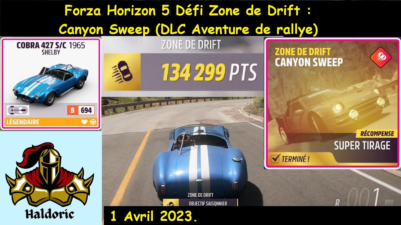 Forza Horizon 5 FH5 Défi Zone de Drift : Canyon Sweep. Drifter entre les rochers, c'est l'enfer ...