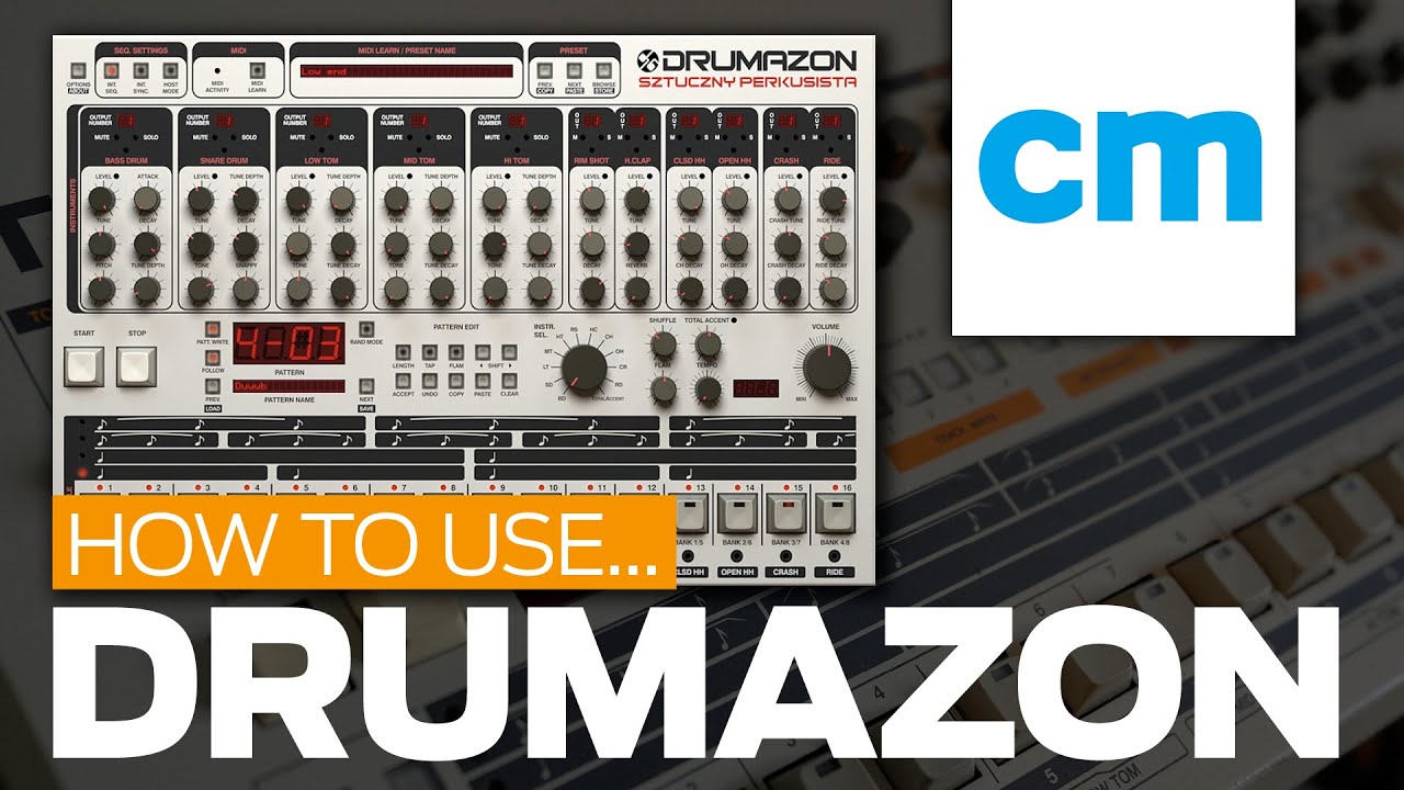 Sound editing in D16 Group's Drumazon TR-909 emulator - 2 of 7 - YouTube