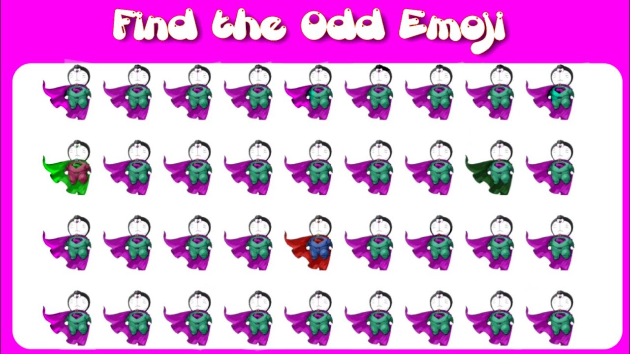 Test Your Brain🧠🧠 Challenge #19|| Find the Odd Emoji Out by CANDY 🍬🍭🍭 ...