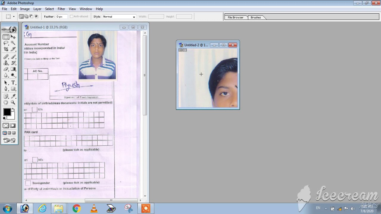 How to Scan Photo by Photoshop | Photo Scan | PAN Card - YouTube