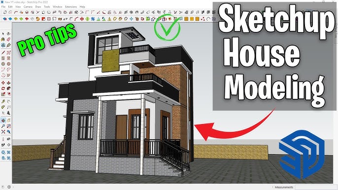 Sketchup Create 3d Model House Tutorial Youtube