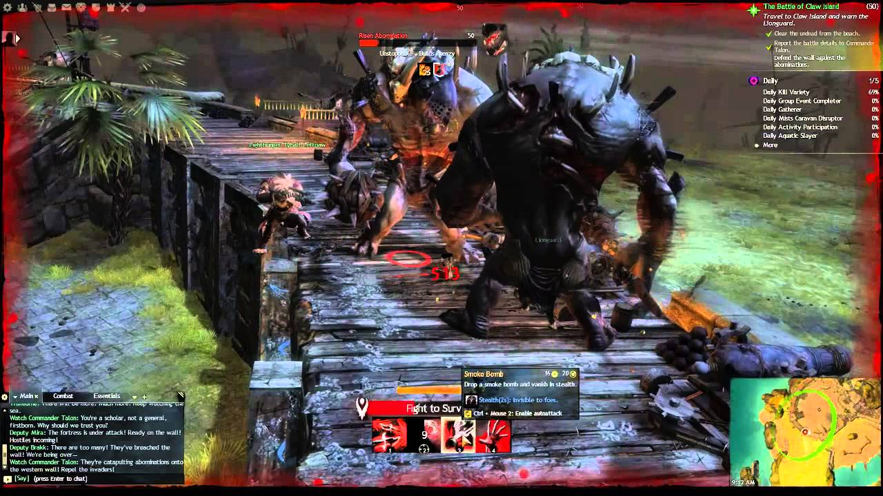 Guild Wars 2 ~ Quest to Level 80 ~ Ep. 19 PC Crash and Battle of Claw ...