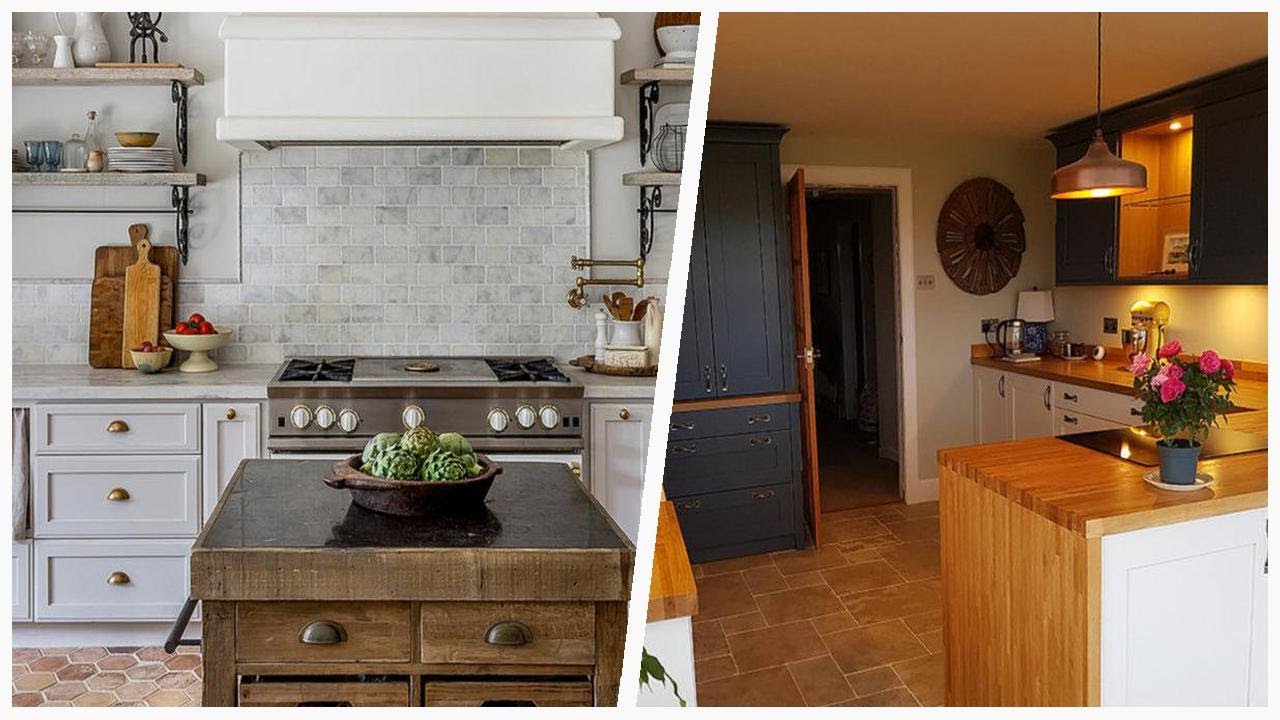 75 Rustic Red Floor Kitchen Design Ideas You'll Love 🟡 - YouTube