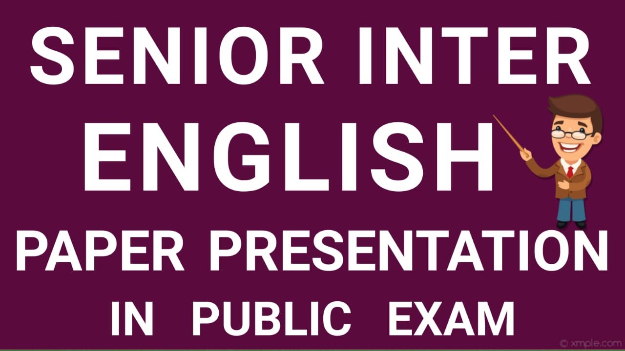 Senior Inter English Paper Presentation || Inter 2nd year || AP & TS ...