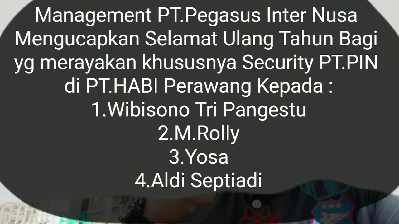 HBD Security PT.Pegasus Inter Nusa 1 - YouTube
