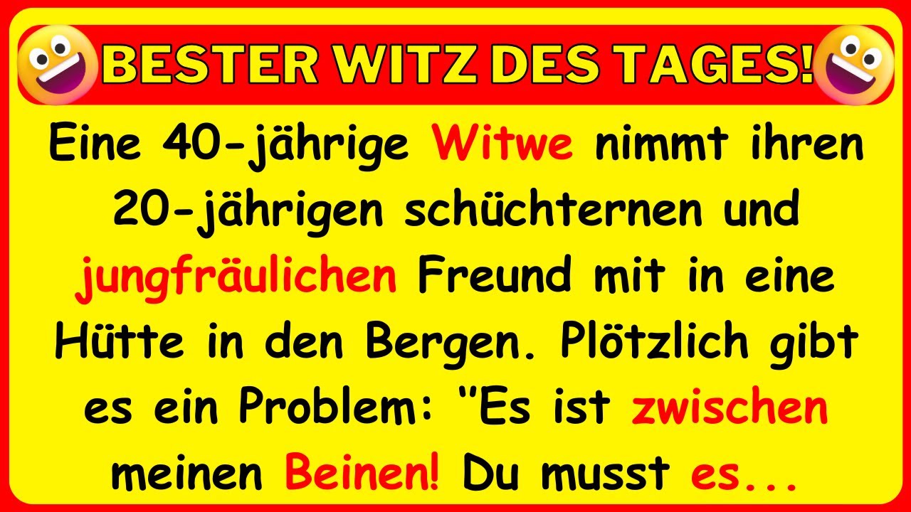 🤣 BESTER WITZ DES TAGES! Eine Witwe nimmt ihren jungfräulichen Freund ...