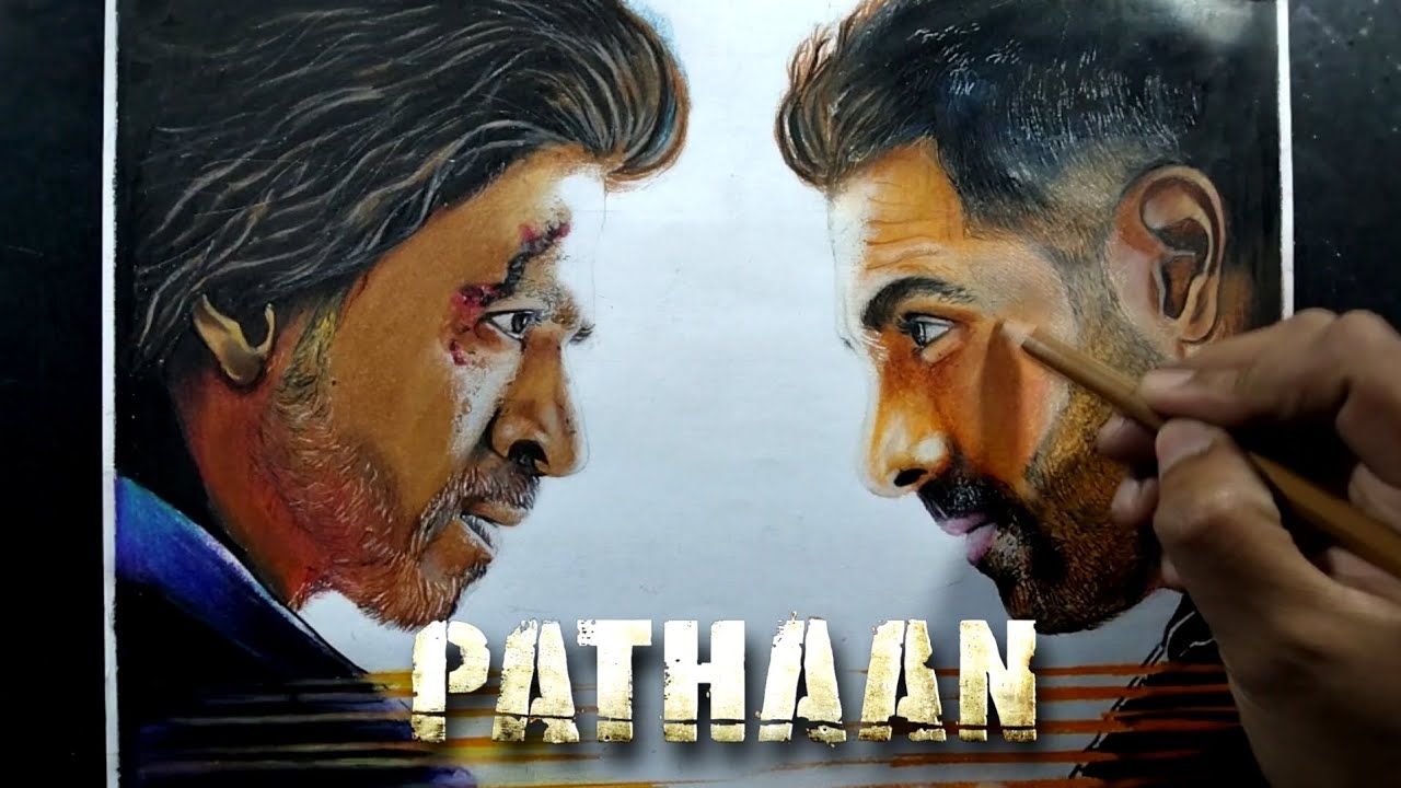 Drawing Pathaan | Shah Rukh Khan | John Abraham | draw ruhan - YouTube