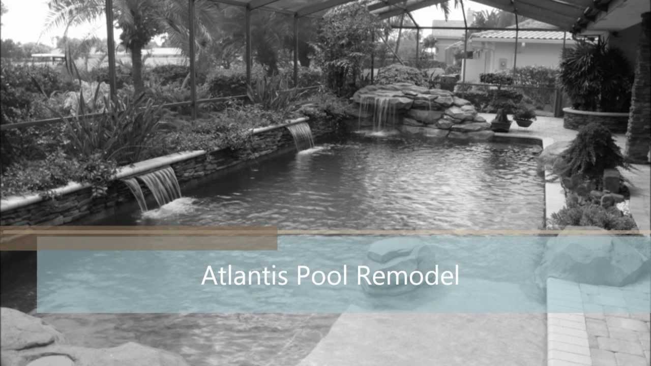 Atlantis Pool Remodel - Rock Waterfall Builder - Paver Deck Contractor ...