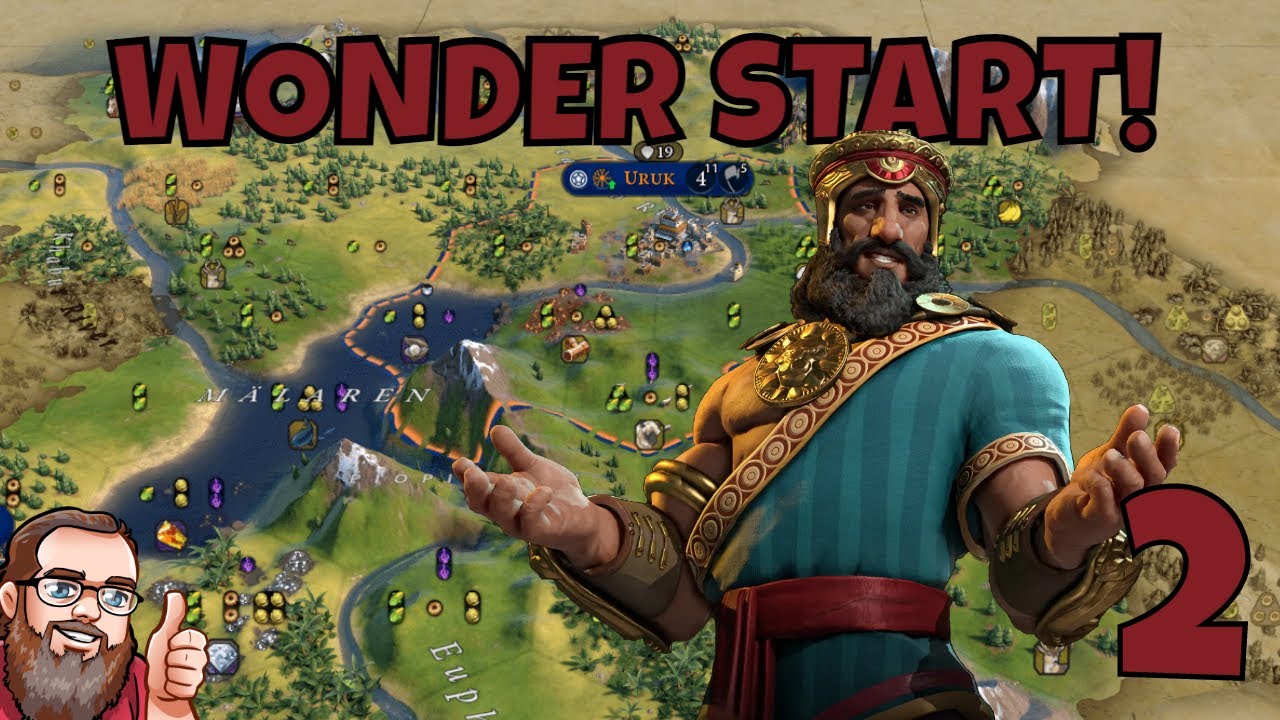 Civilization 6 - Wonder Start - Gilgamesh on Piopiotahi! Civ 6 Sumeria ...