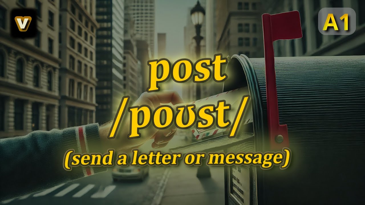 [v] Post meaning (send a letter or message) with 5 examples - YouTube