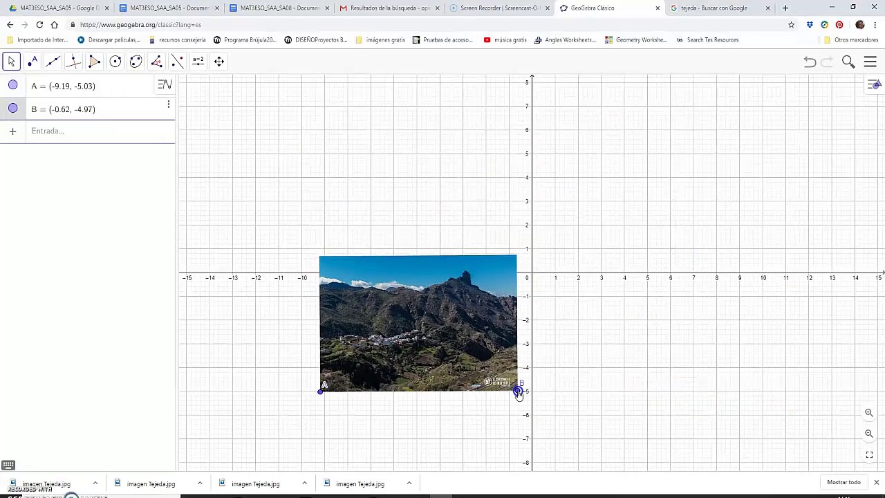 Insertando una imagen en Geogebra - YouTube