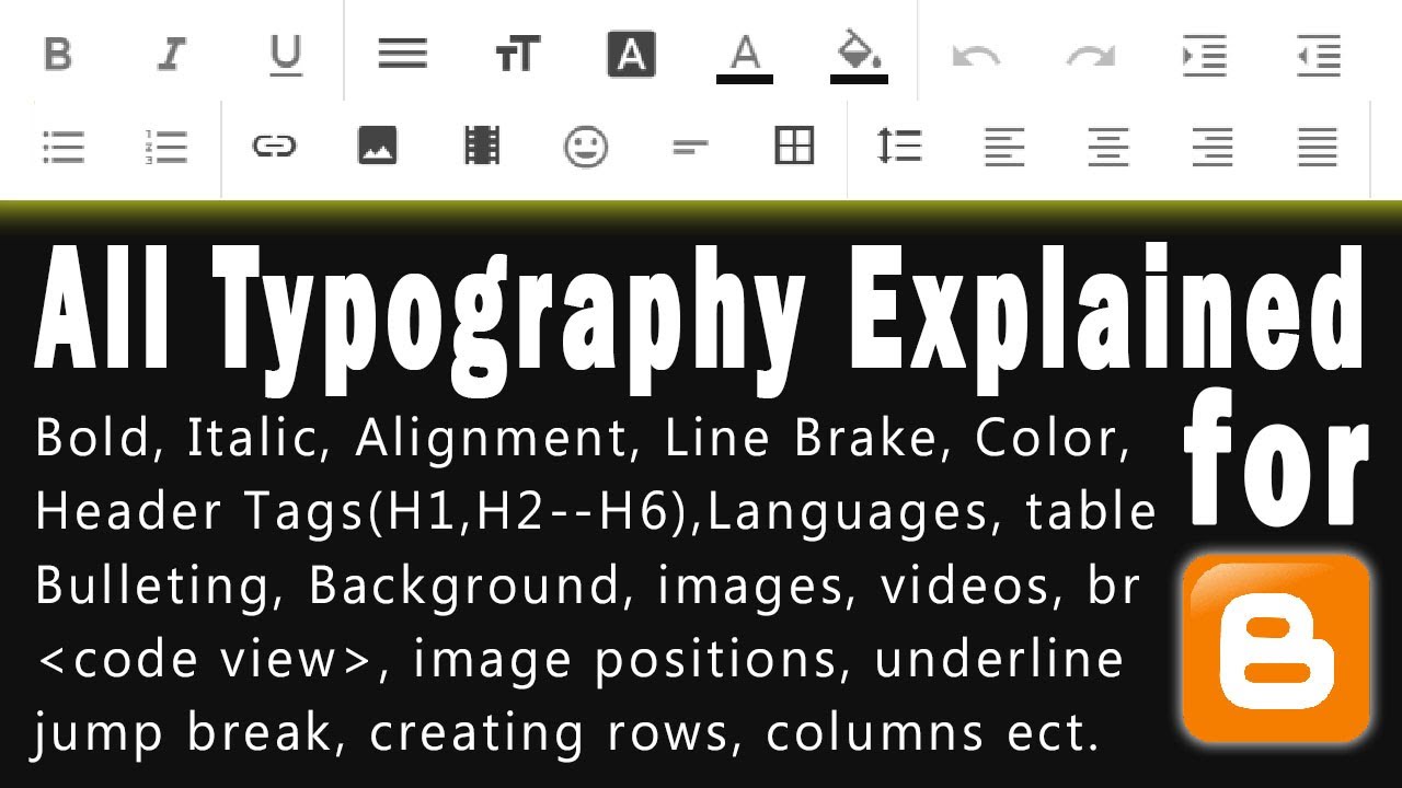 All Typography explained | how to use header tags h1,h2,h3 to h6, bold ...